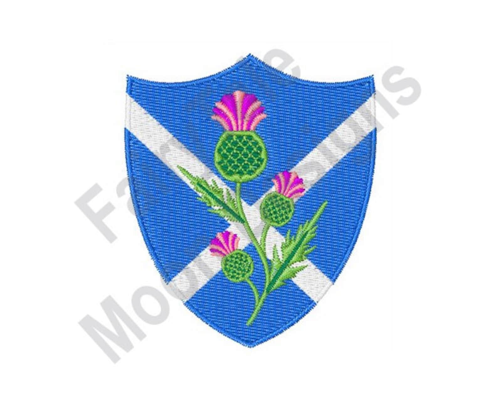 Scottish Shield Machine Embroidery Design Saltire Shield - Etsy