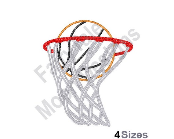 Basketball Hoop Machine Embroidery Design Basketball | Etsy
