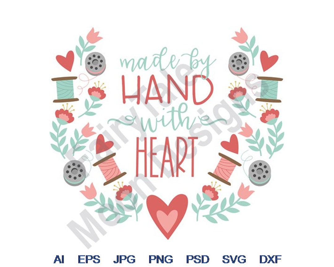 Made by Hand Svg Dxf Eps Png Jpg Vector Art Clipart - Etsy.de