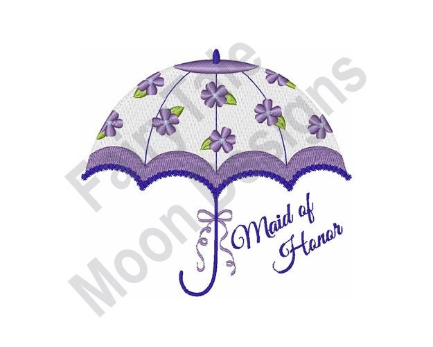 Bridal Shower Purple Umbrella Clip Art