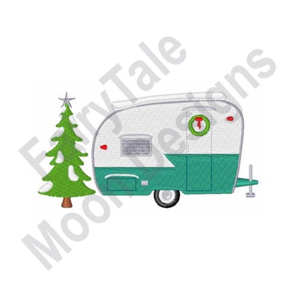 Christmas Trailer Embroidery Design - Etsy