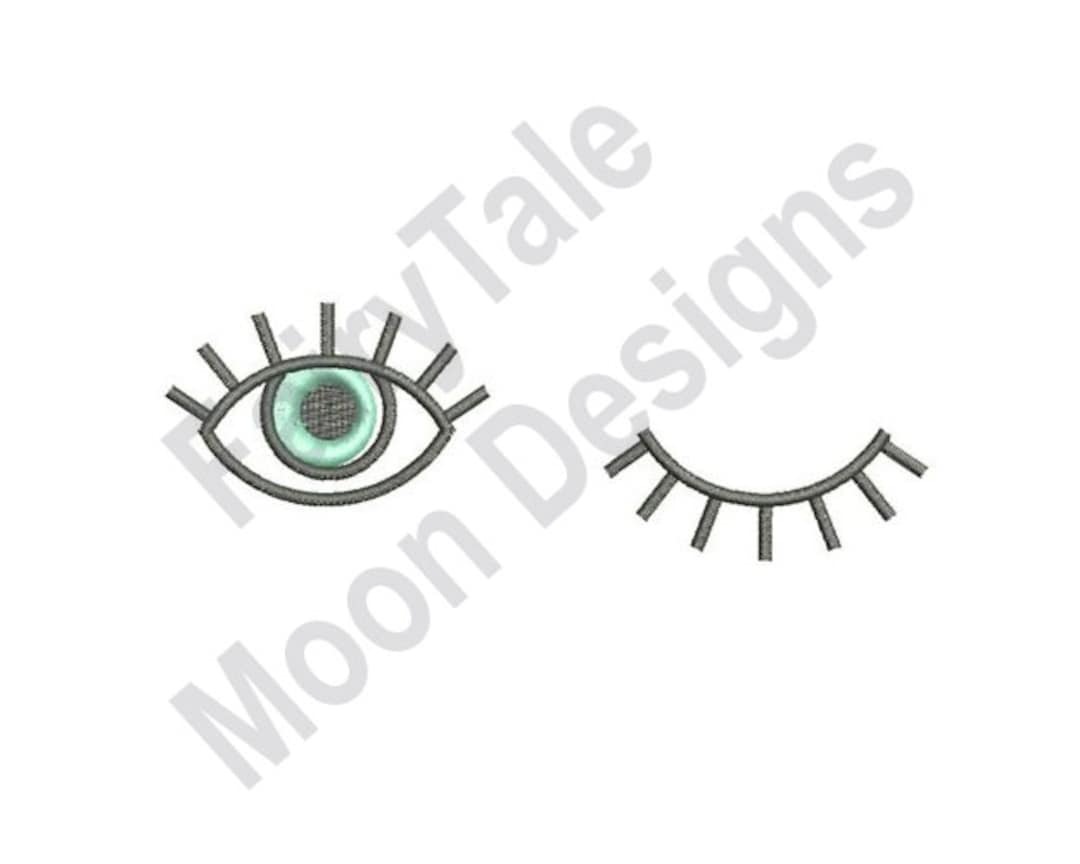 Eye Wink - Machine Embroidery Design, Human Eyes Embroidery Pattern ...