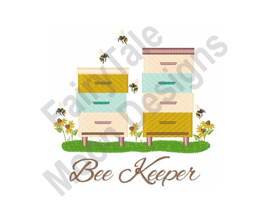 Beekeeper Boxes - Machine Embroidery Design, Beehive Boxes Embroidery ...