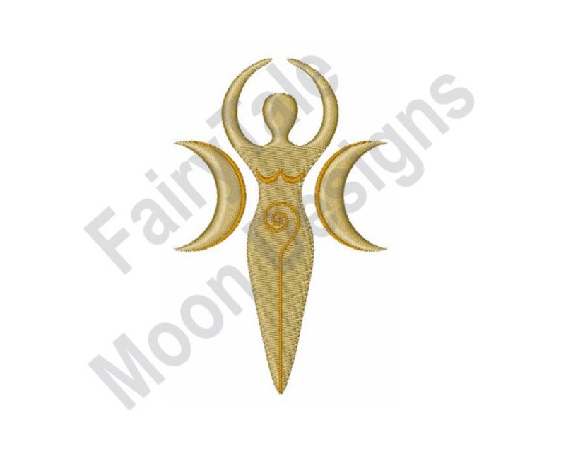 Wiccan Symbol machine Embroidery Design Spiral Goddess | Etsy