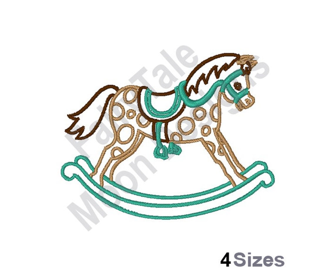 Rocking Horse Machine Embroidery Design Children's Toy - Etsy