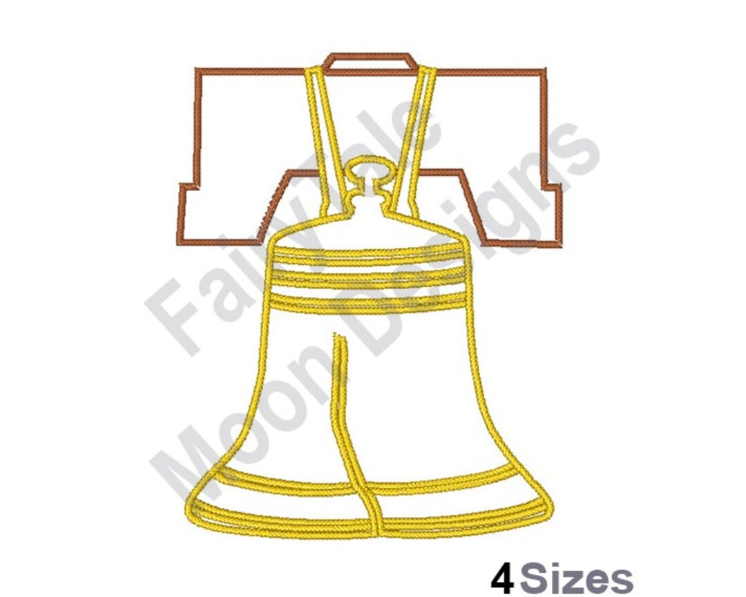 Liberty Bell Outline - Machine Embroidery Design, Old State House Bell ...
