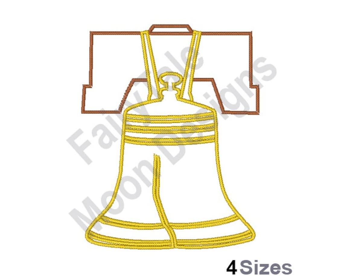 Liberty Bell Outline - Machine Embroidery Design, Old State House Bell ...