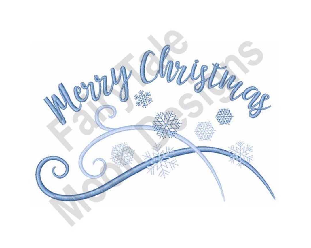 Merry Christmas Machine Embroidery Design, Winter Snowflakes Embroidery ...