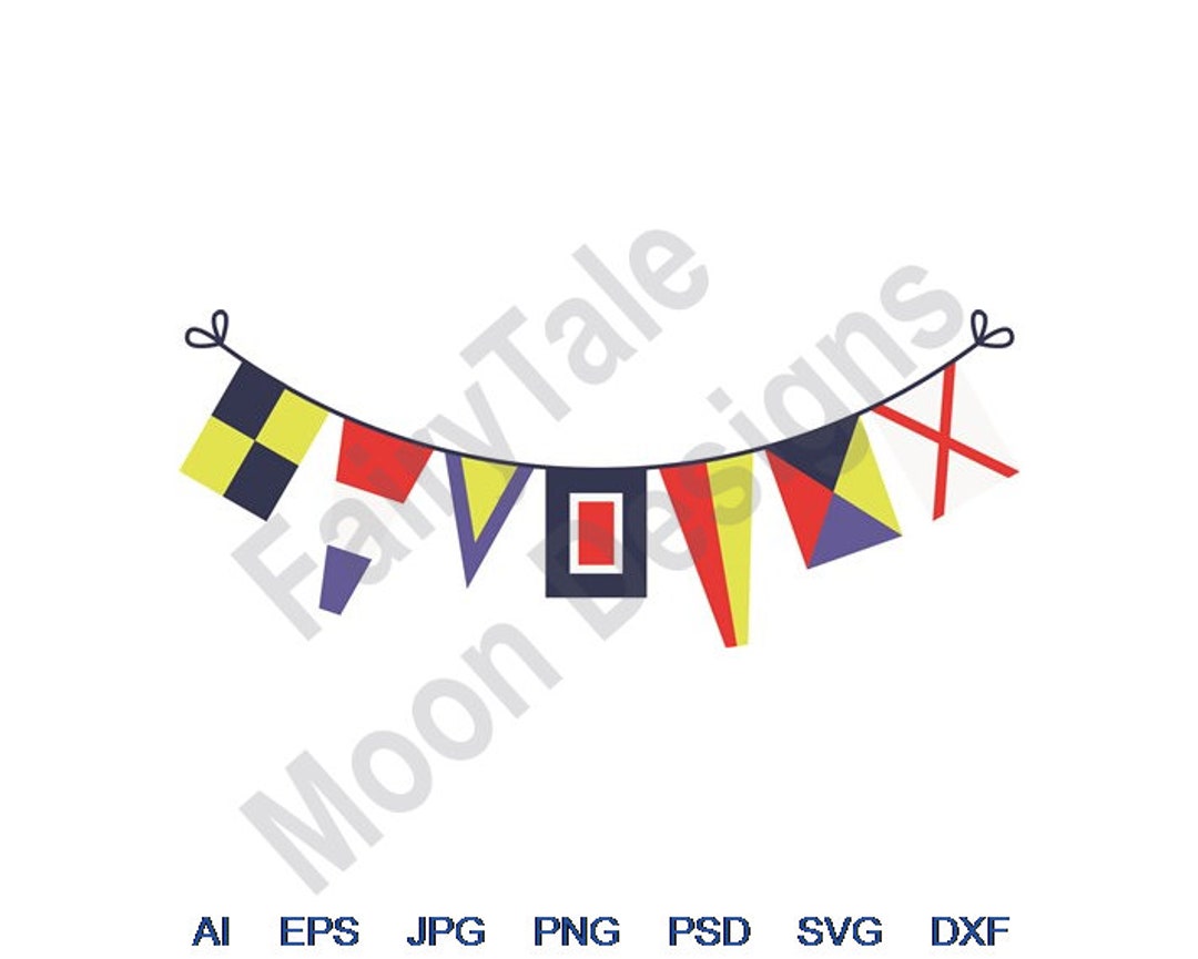 Nautical Flags Svg, Dxf, Eps, Png, Jpg, Vector Art, Clipart, Cut File ...