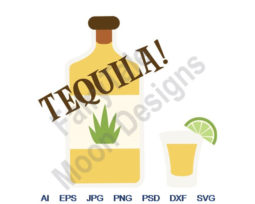 Tequila Drink - Svg, Dxf, Eps, Png, Jpg, Vector Art, Clipart, Cut File ...