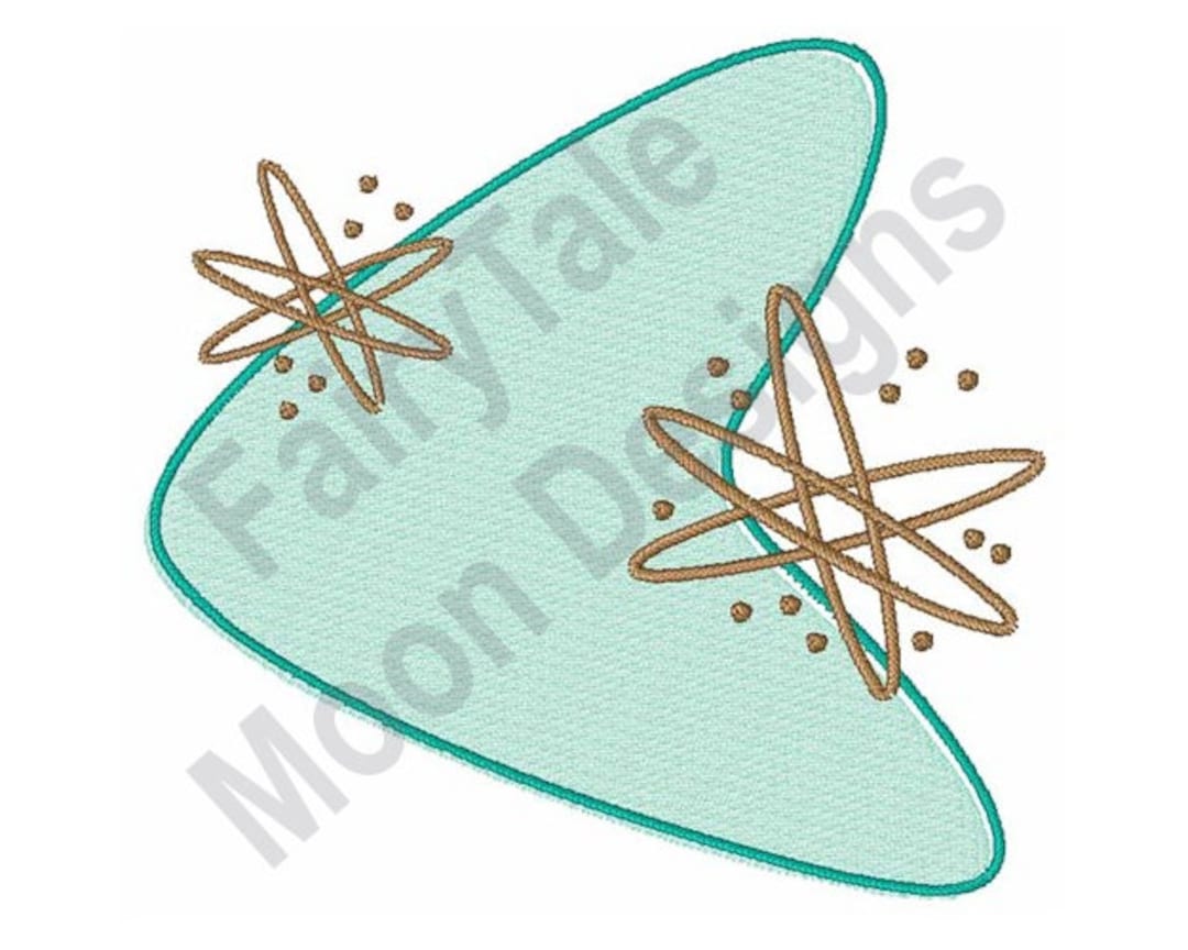 Retro Boomerang - Machine Embroidery Design, Boomerang Embroidery ...