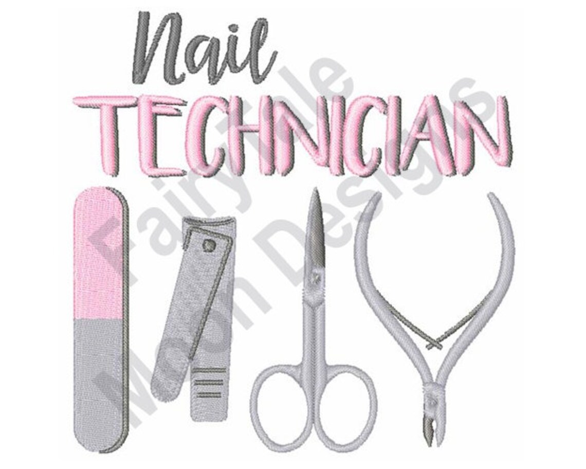 Nail Technician Machine Embroidery Design Manicurist Tools - Etsy
