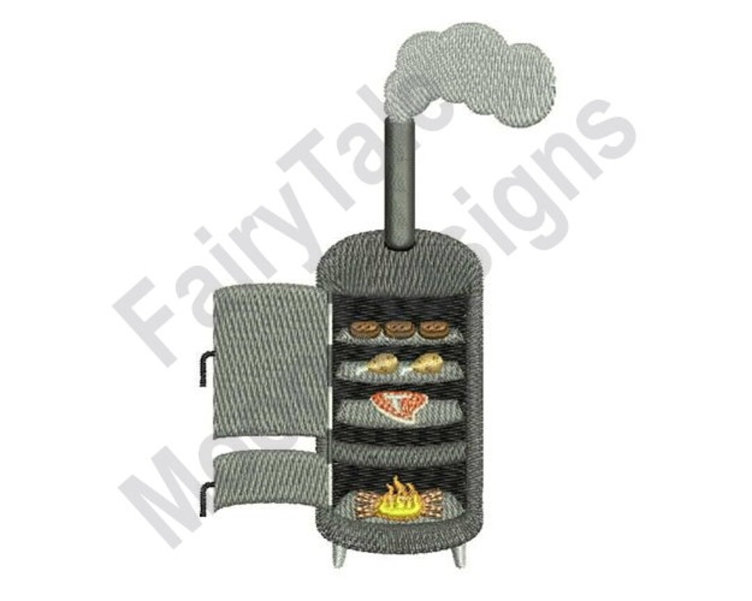 Meat Smoker - Machine Embroidery Design, BBQ Smoker Embroidery Pattern ...