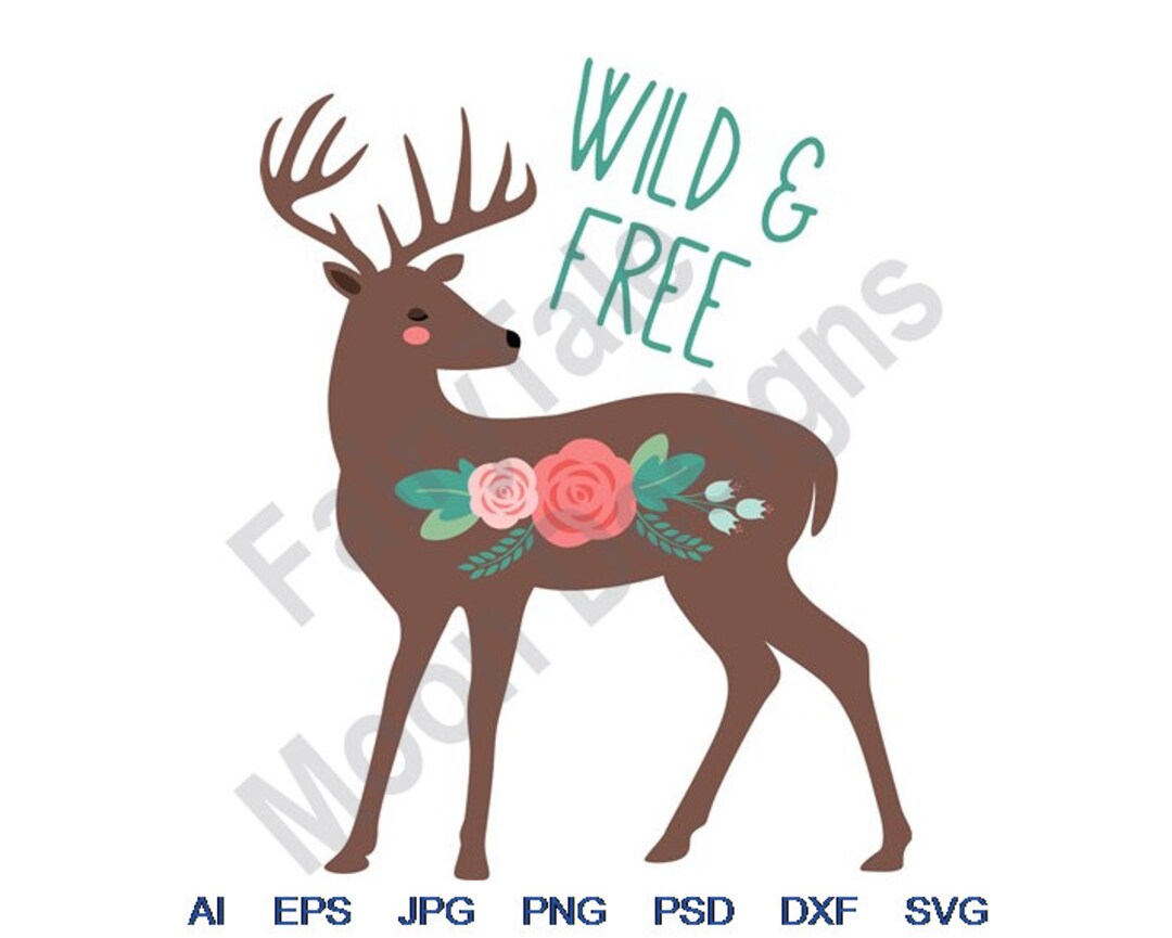 Wild & Free Svg Dxf Eps Png Jpg Vector Art Clipart - Etsy