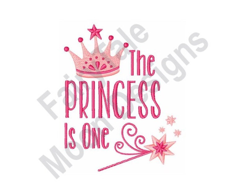 The Princess is One Machine Embroidery Design Birthday | Etsy