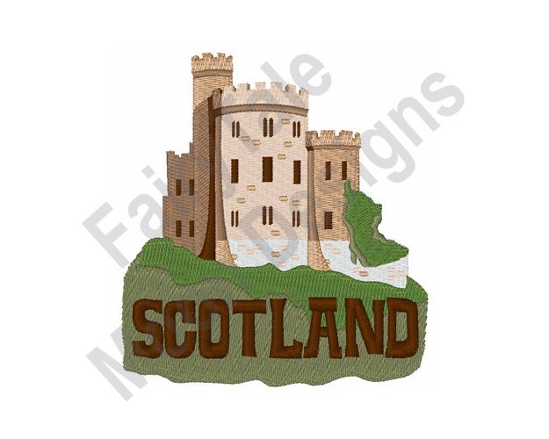 Scotland Castle - Machine Embroidery Design, Scottish Castle Embroidery ...