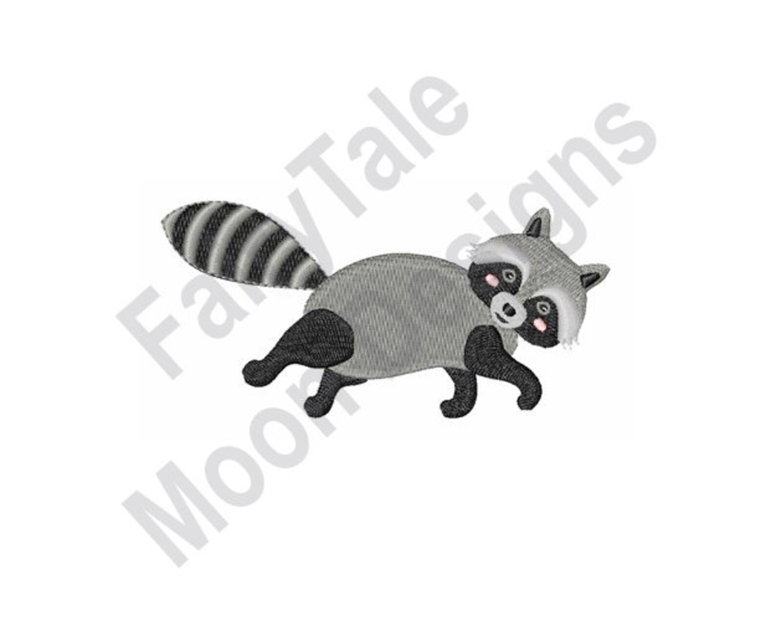 Raccoon Machine Embroidery Design Baby Raccoon Embroidery | Etsy