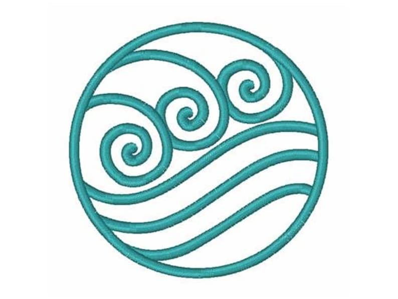Water Tribe Symbol - Machine Embroidery Design, Water Element ...