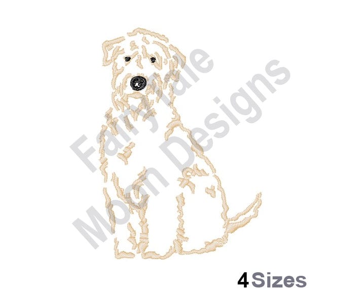 Dog Outline Machine Embroidery Design Sitting Dog - Etsy
