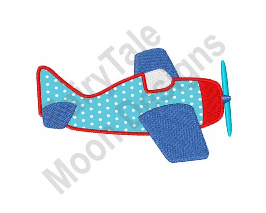 Toy Airplane Applique - Machine Embroidery Design, Children Toy Plane ...