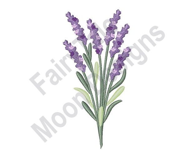 Lavender Herb Machine Embroidery Design Lavender Bunch - Etsy