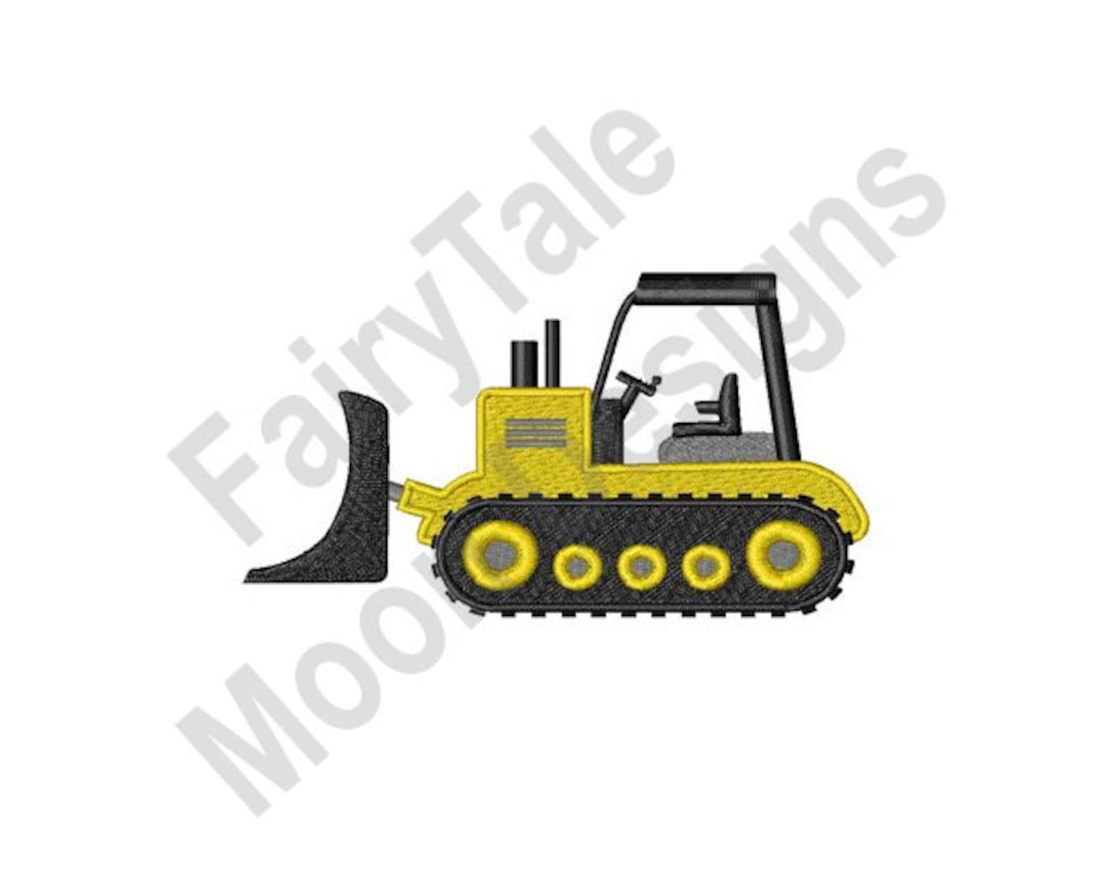 Bulldozer Machine Embroidery Design Bulldozer Embroidery | Etsy