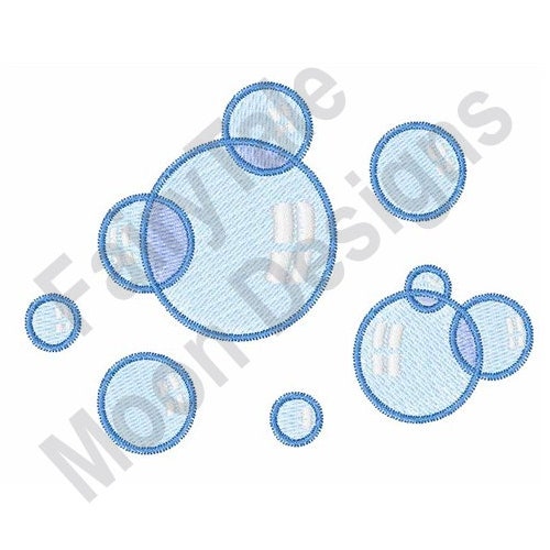 Baby Bath Bubbles Machine Embroidery Design Circle Bubble - Etsy