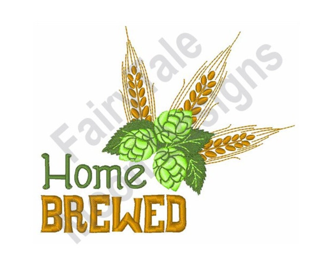 Home Brewed Beer - Machine Embroidery Design, Beer Barley Embroidery ...