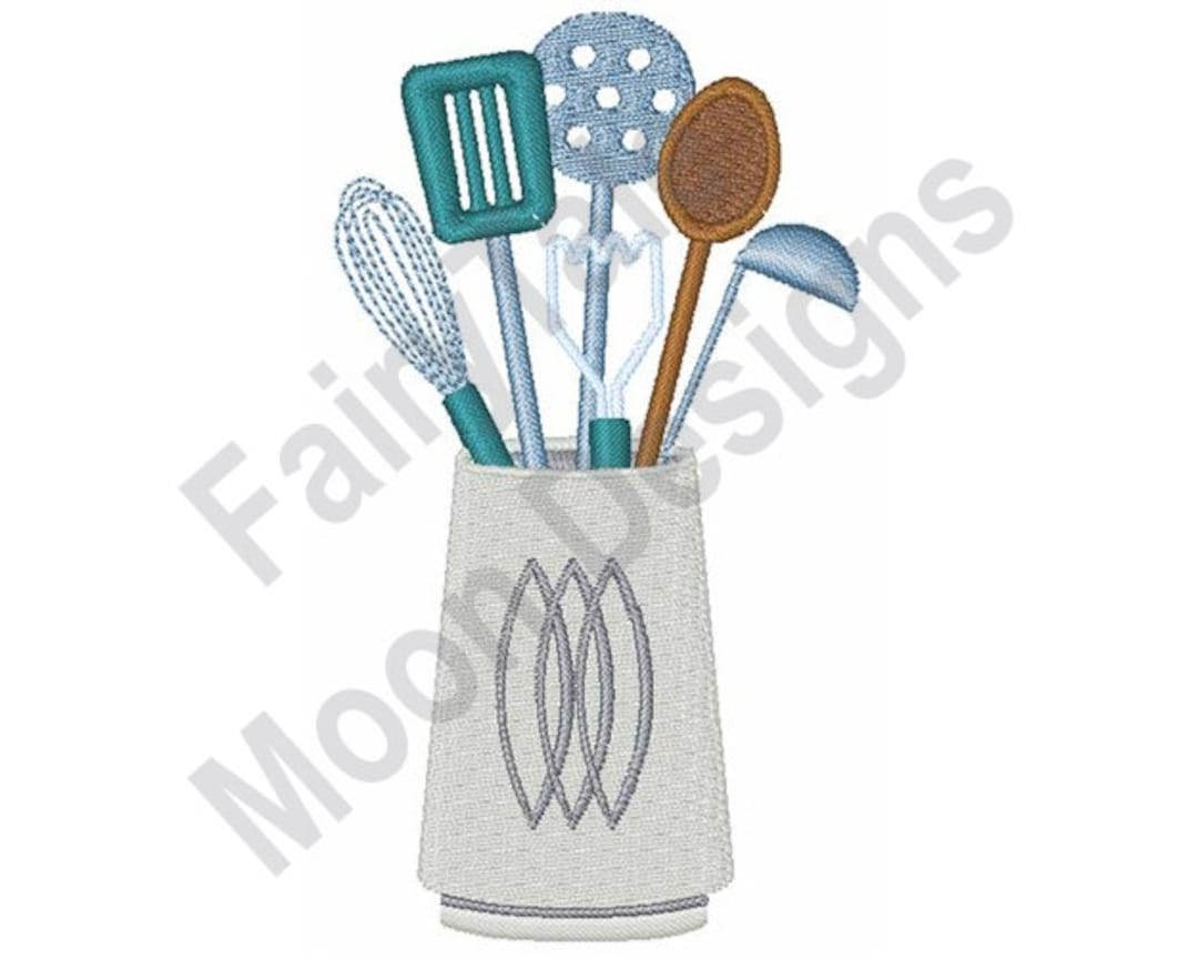 Kitchen Utensils - Machine Embroidery Design - Etsy