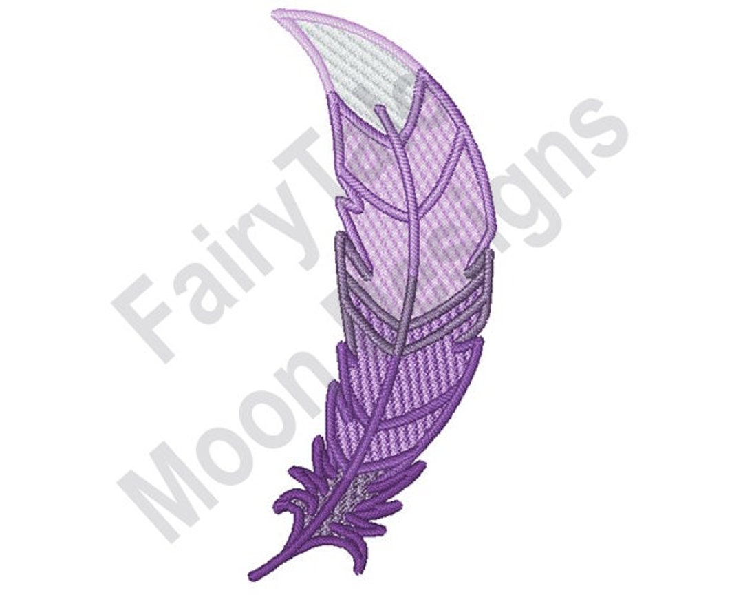 Ombre Feather - Machine Embroidery Design, Bohemian Feather Embroidery ...