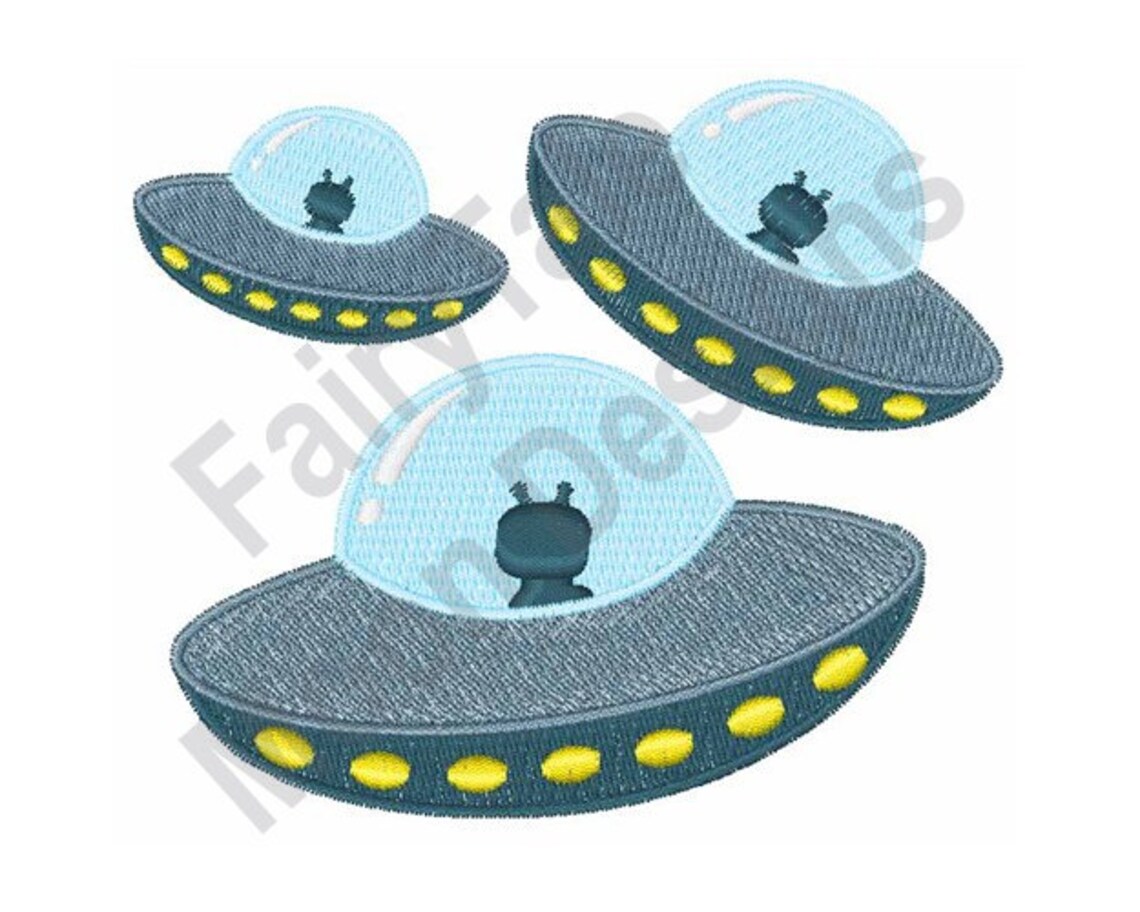 UFO Spacecrafts Machine Embroidery Design UFO Spaceships - Etsy Hong Kong