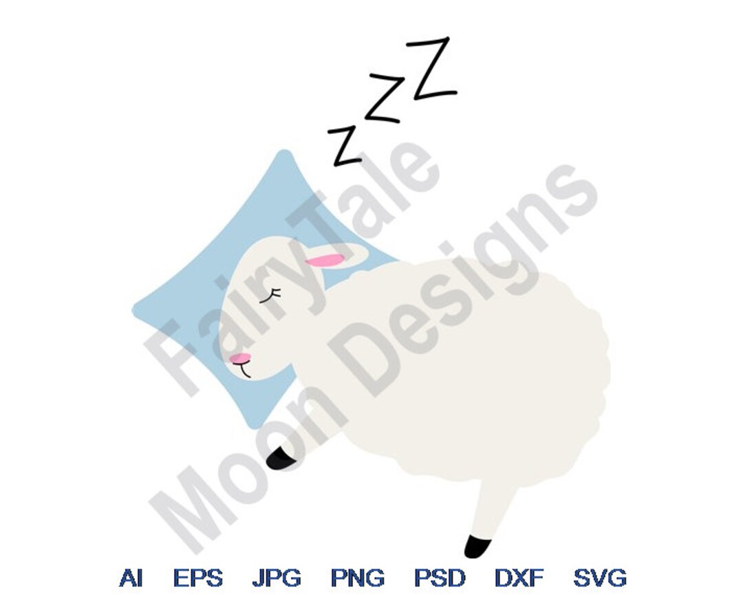 Sheep Zzz Svg, Dxf, Eps, Png, Jpg, Vector Art, Clipart, Cut File ...