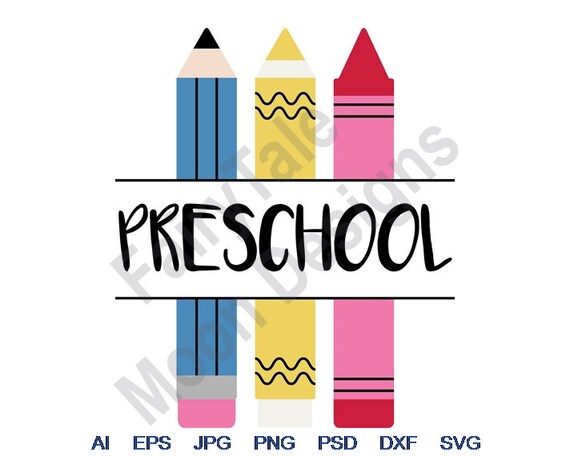 Preschool Svg Dxf Eps Png Jpg Vector Art Clipart Cut | Etsy