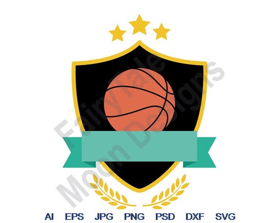 Basketball Shield Svg Dxf Eps Png Jpg Vector Art | Etsy