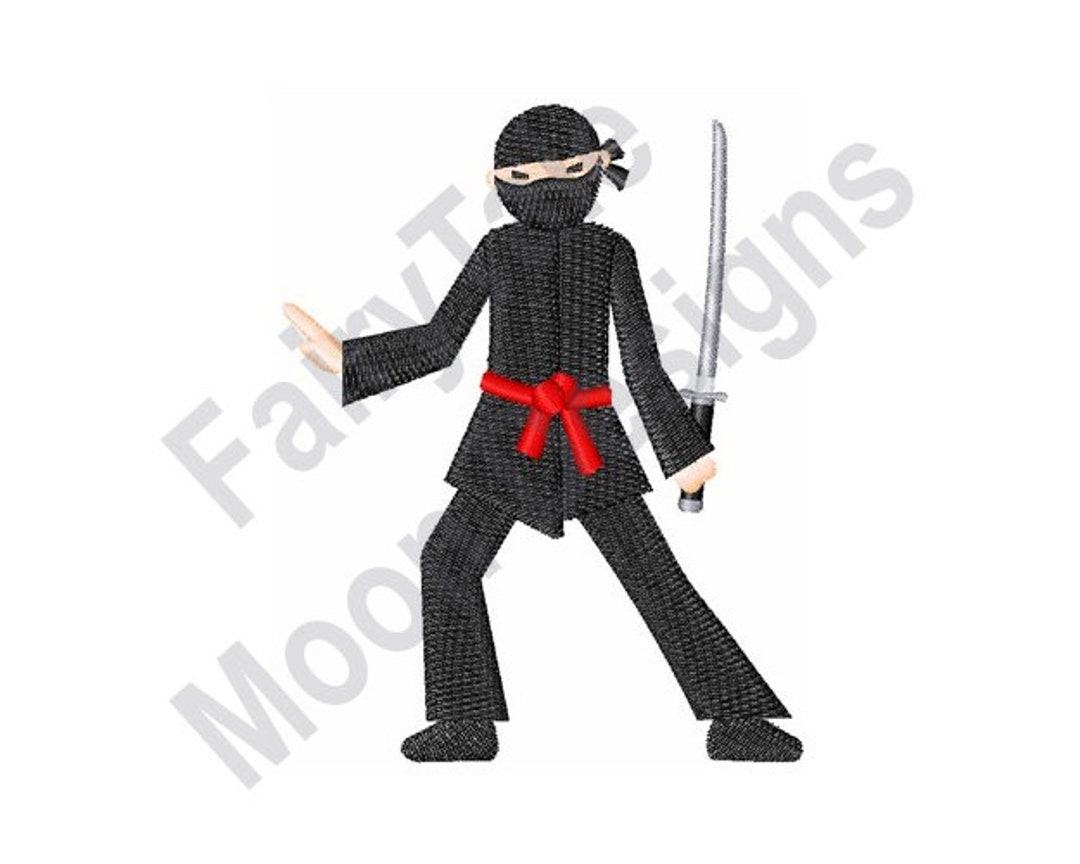 Japanese Samurai Machine Embroidery Design, Martial Arts Fighter ...