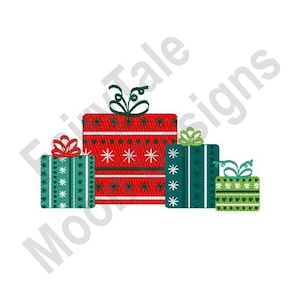 Christmas Packages - Machine Embroidery Design, Christmas Presents ...