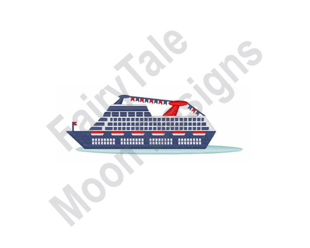 Ocean Cruise Ship - Machine Embroidery Design, Cruise Ship Embroidery ...
