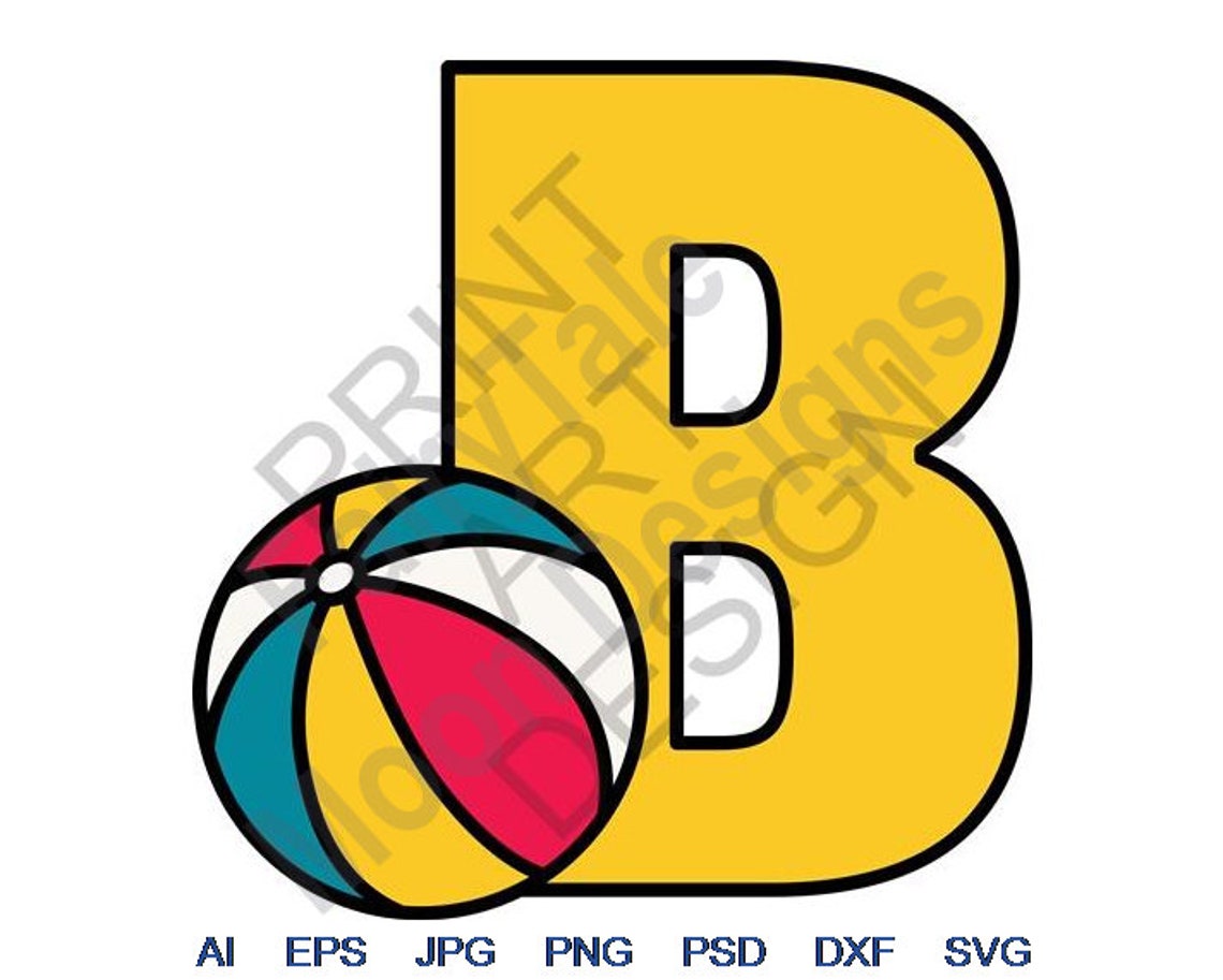B for Ball Svg Dxf Eps Png Jpg Vector Art Clipart Cut - Etsy Ireland
