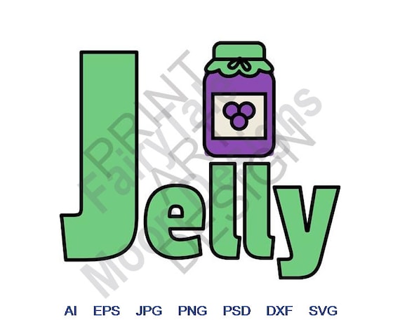 Jelly Svg Dxf Eps Png Jpg Vector Art Clipart Cut - Etsy