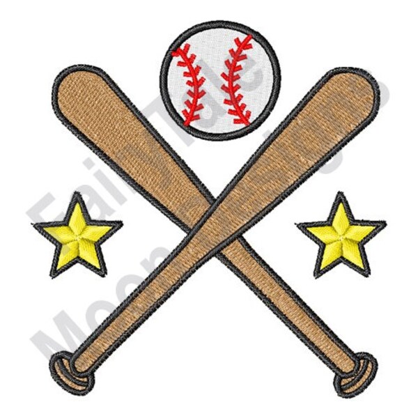 Baseball Crossed Bats Logo - Etsy