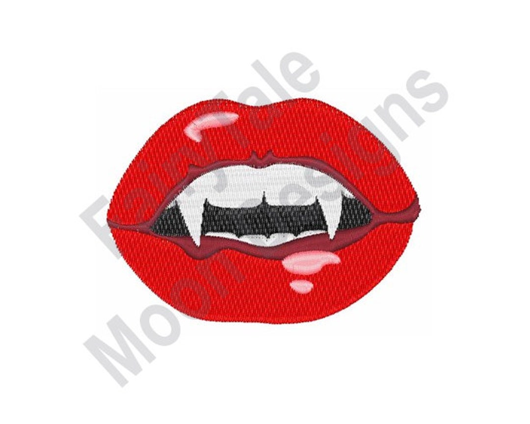 Vampire Fangs - Machine Embroidery Design, Vampire Mouth Embroidery ...