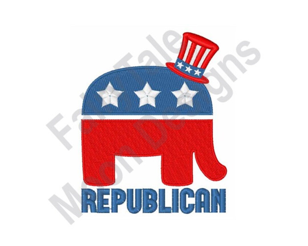 Republican - Machine Embroidery Design, Republican Party Logo ...