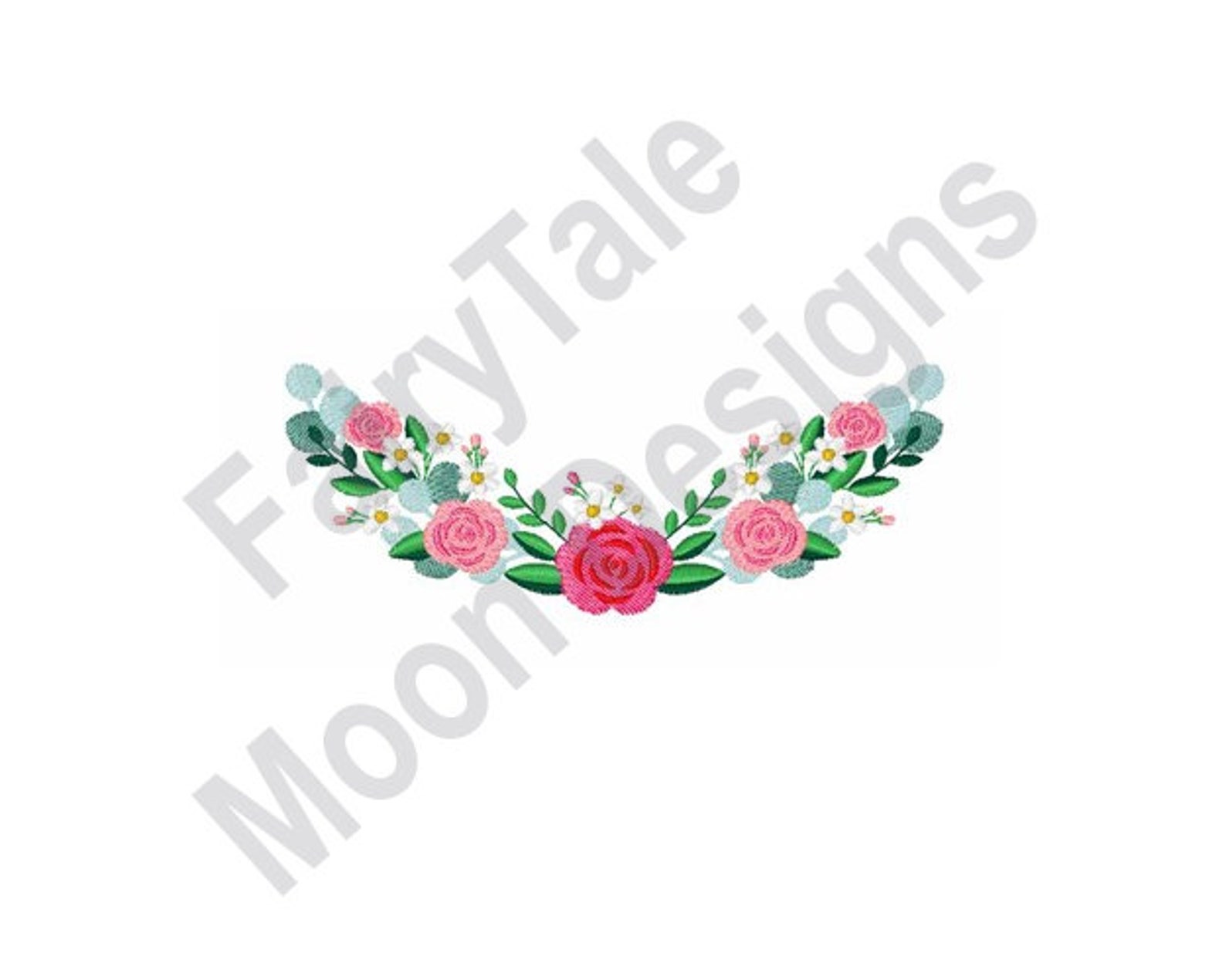Rose Swag Machine Embroidery Design Wedding Flower Arch | Etsy