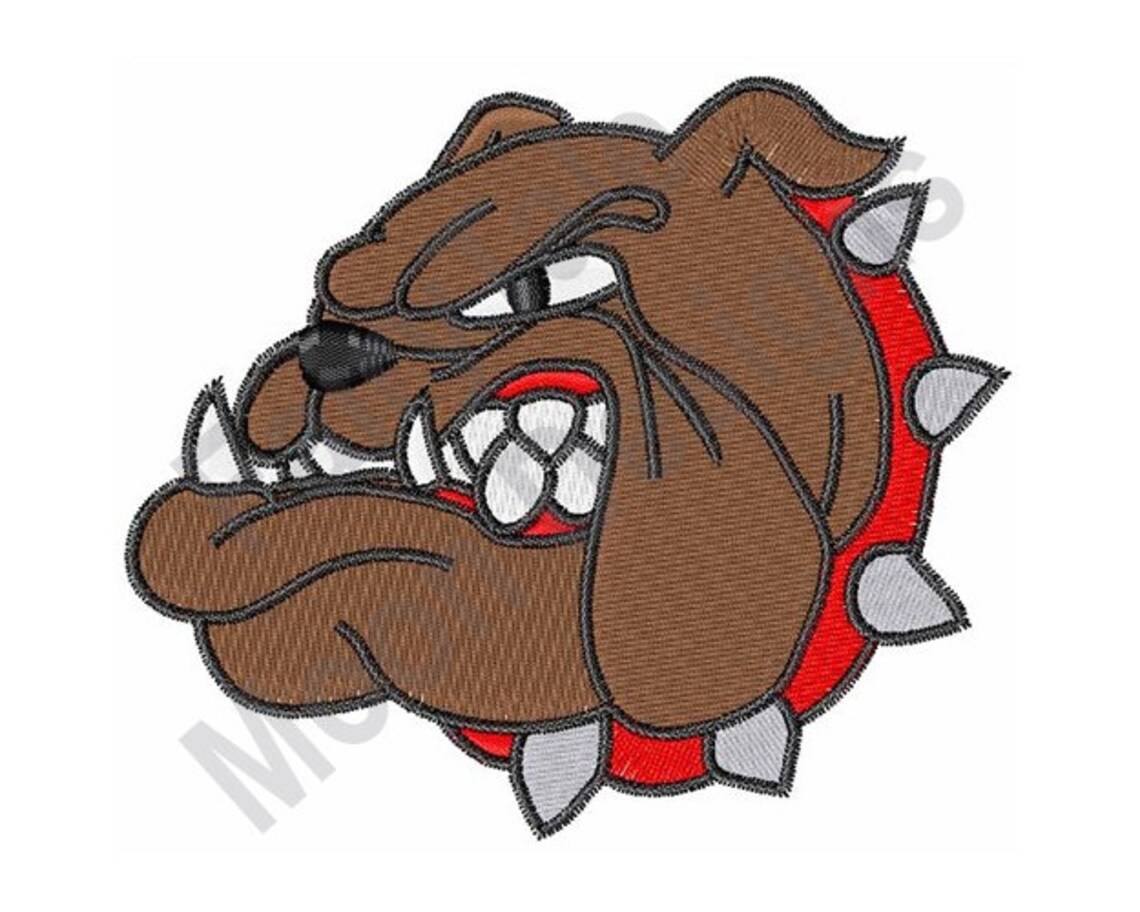 Bulldog Machine Embroidery Design Bulldog Head Embroidery - Etsy