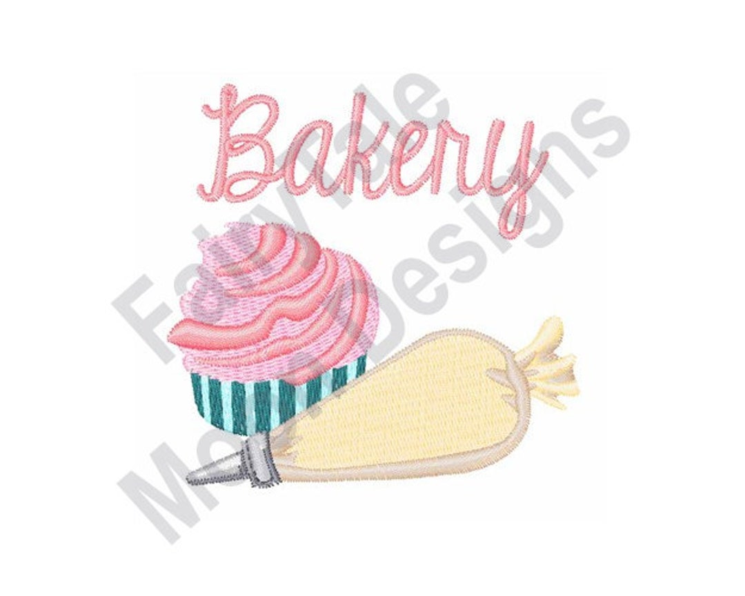 Bakery Cupcake - Machine Embroidery Design, Cupcake Embroidery Pattern ...