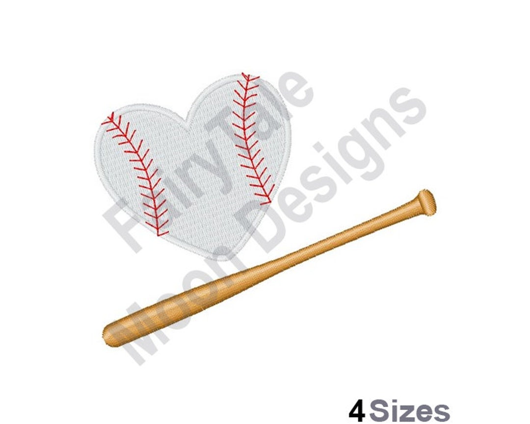 Baseball Love - Machine Embroidery Design, I Love Baseball Pattern ...