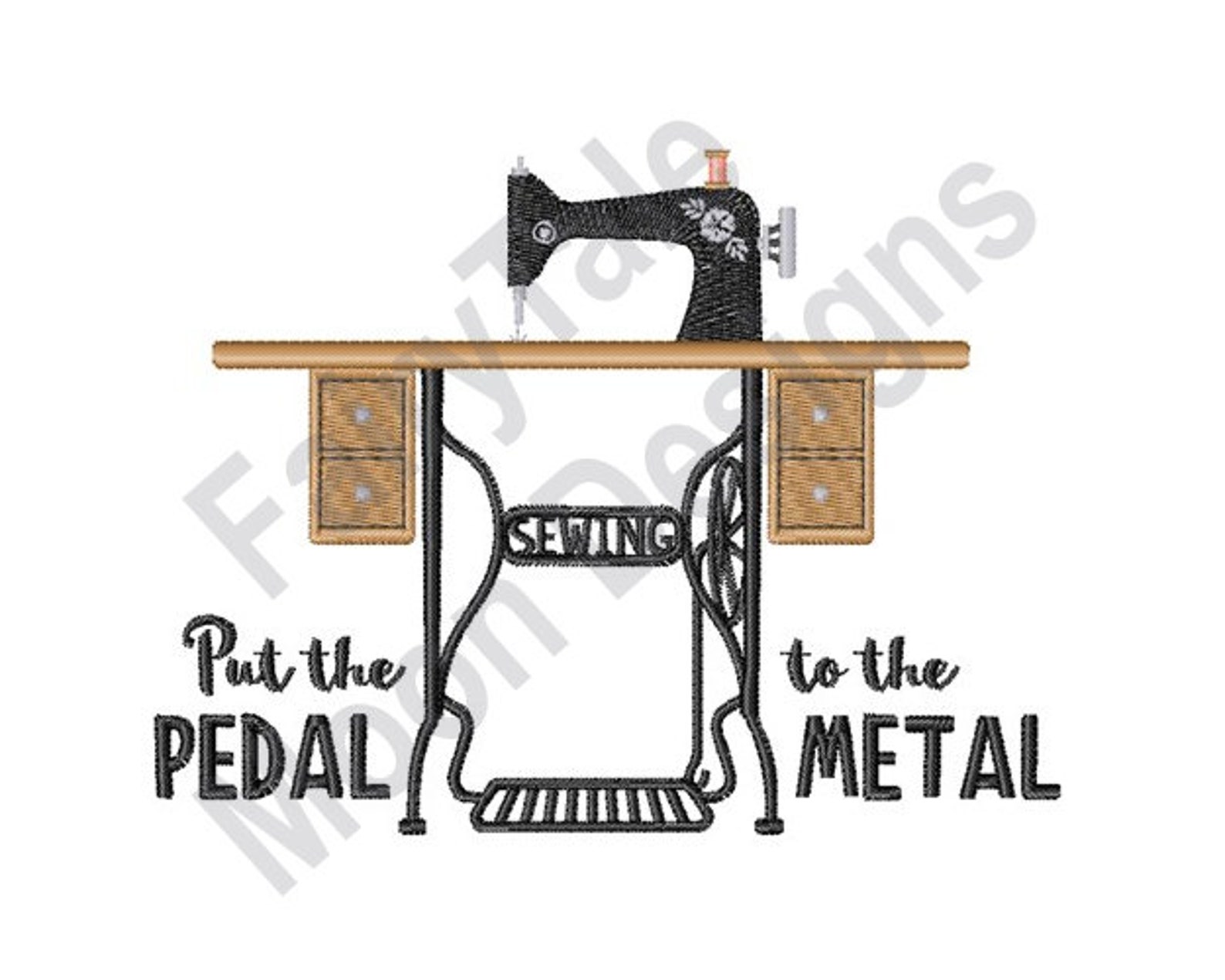 Put the Pedal to the Metal machine Embroidery Design Vintage - Etsy