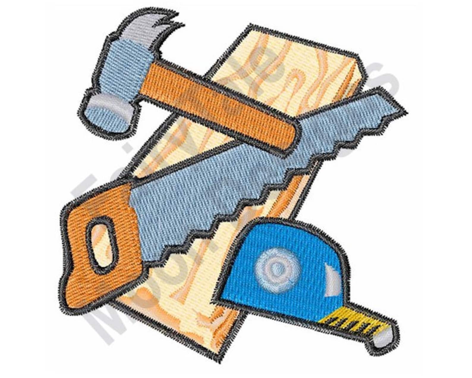 Carpenter Tools - Machine Embroidery Design, Woodworking Claw Hammer ...