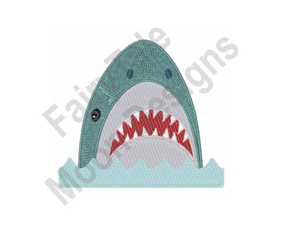 Shark Machine Embroidery Design Shark Head Embroidery | Etsy