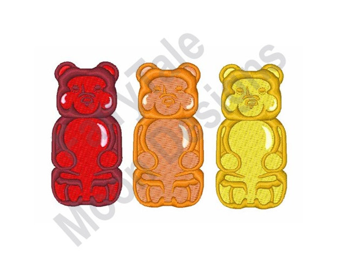 Gummy Bears - Machine Embroidery Design, Gum Candy Embroidery Pattern ...